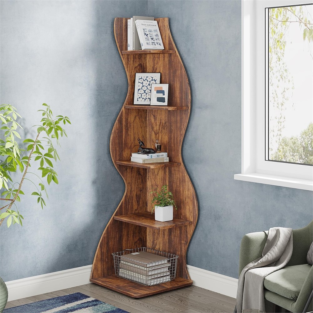 NativeBid Auction Services - DSM-Corner Shelf Bookcase Bookshelf with ...